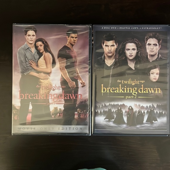 Portable Audio & Video | Twilight Breaking Dawn Part 1 And 2 Dvds Part ...